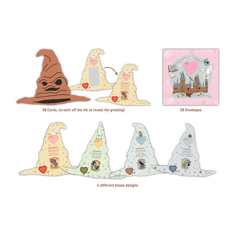 Harry Potter: Sorting Hat Scratch-Off Valentines | Tselaine